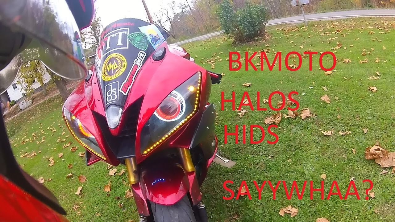 BKMOTO R6 Halo/HID Kit! REVIEW!!! - YouTube