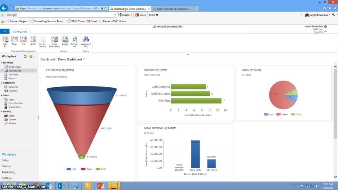 Office 365 - CRM Online Demonstration - YouTube