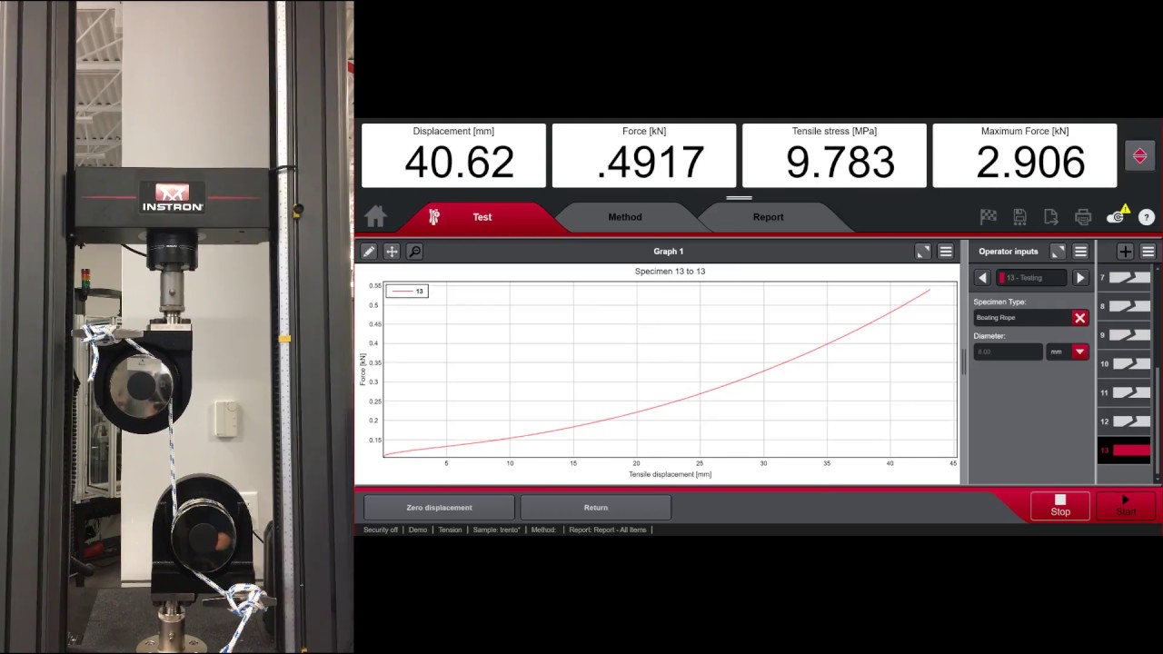Instron APPS LAB: Testing Spotlight - Boat Rope - YouTube