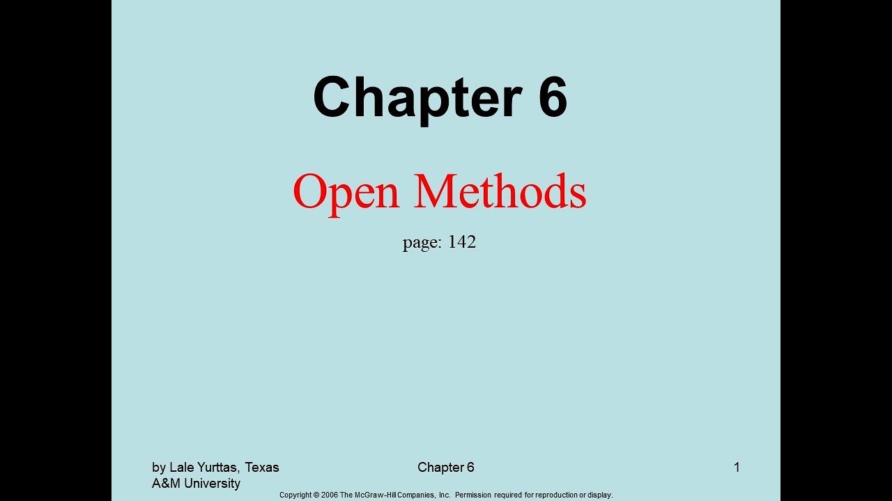 Engr310-Lec04-Open Methods-Part 3 - YouTube