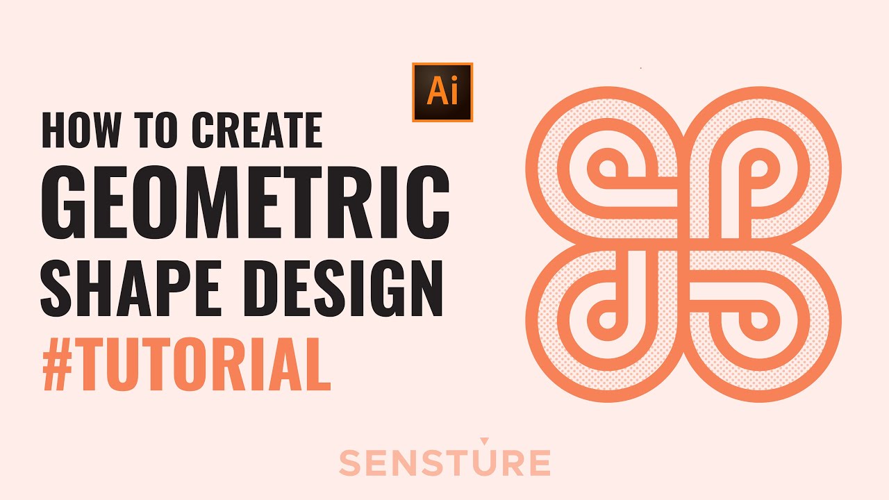 How To Create Abstract Geometric Shape In Illustrator | Tutorial - YouTube