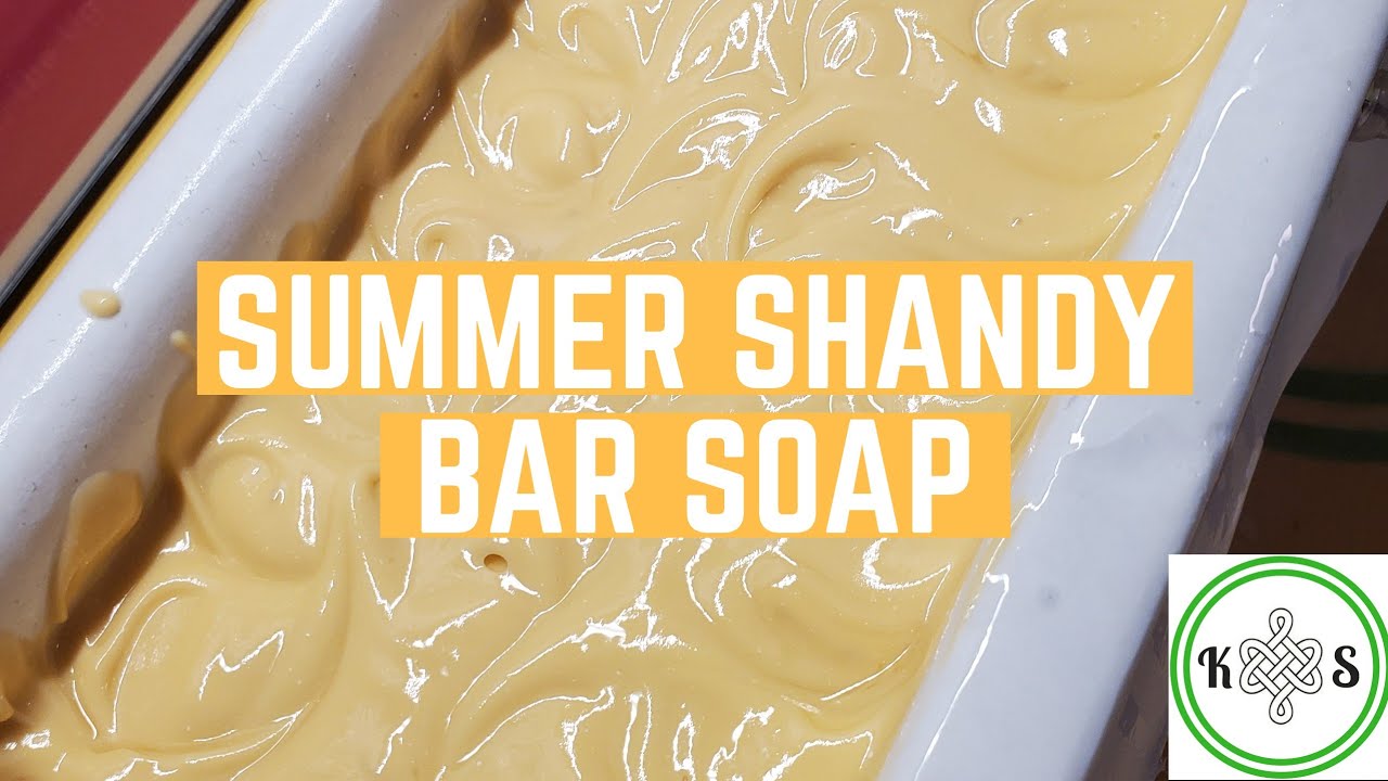 Summer Shandy Bar Soap - Making & Cutting Cold Process Soap - YouTube