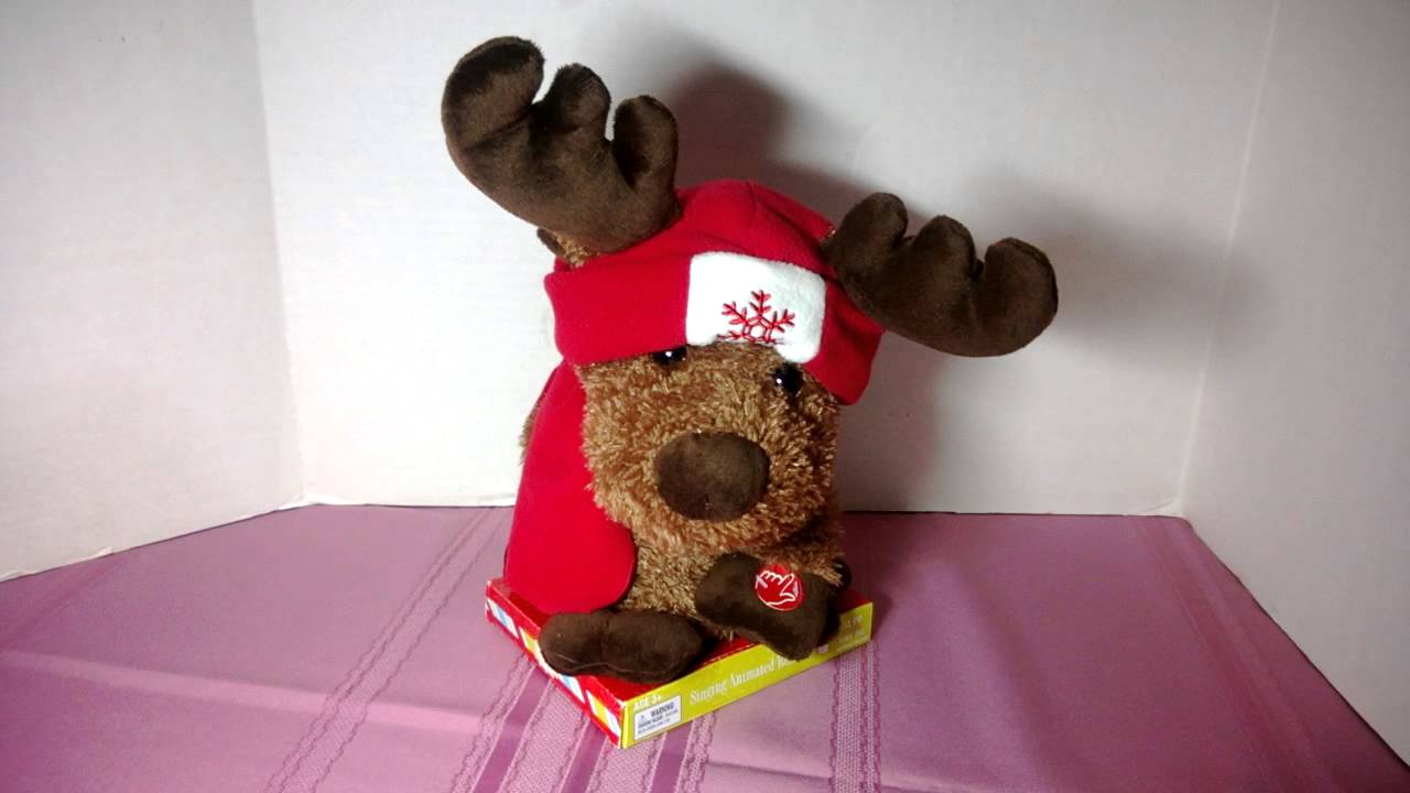 Animated Plush Winter Hip Hop Hippie Snowflake Reindeer SINGS Rapper's ...