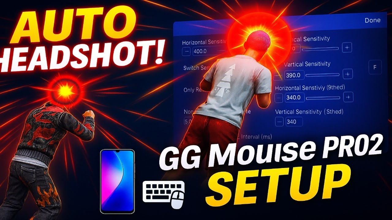 GG Mouse Pro Best Headshot Settings ⚡ | 100% One Tap Sensitivity - YouTube