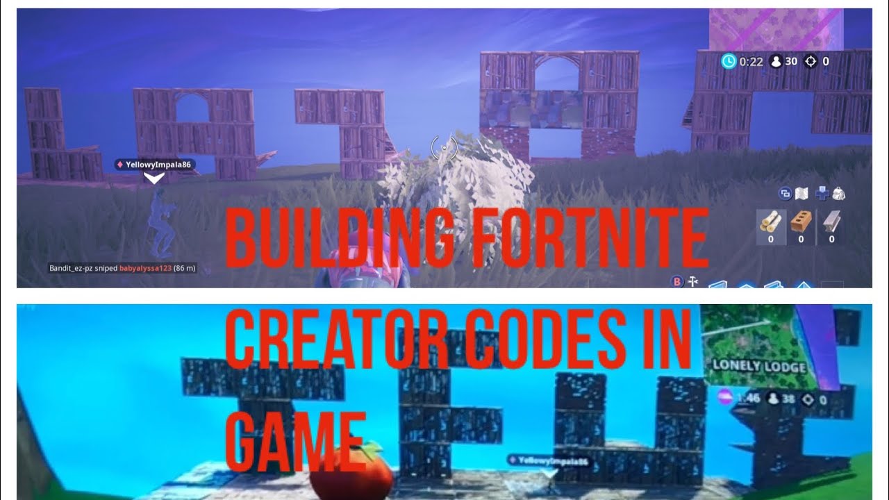 Building Fortnite creator codes in game (Lachy, Lazar,and Tfue) - YouTube