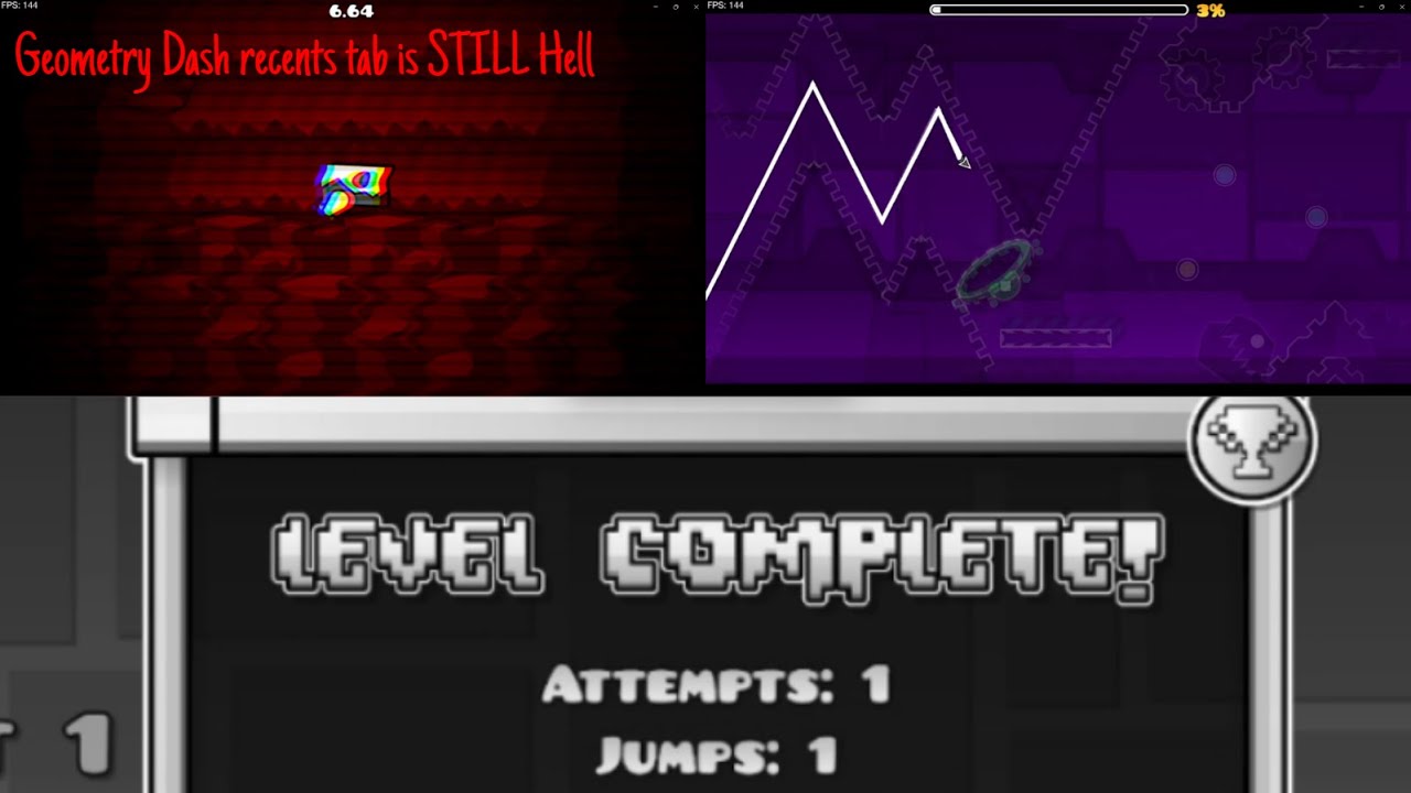 Geometry Dash recents tab is STILL Hell (GDRT 2) - YouTube