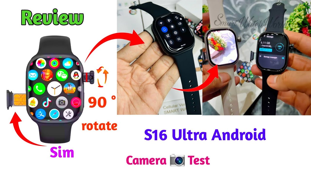 S16 Ultra Android Smartwatch Review | S16 Android Smartwatch | S16 Smartwatch Review | Android ⌚ ...