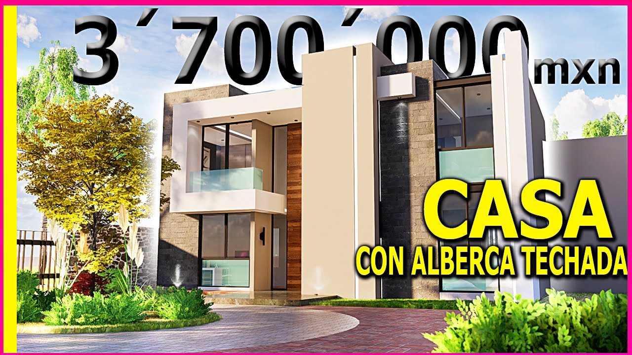 IMPRESIONANTE CASA CON ALBERCA TECHADA 15X25m - YouTube