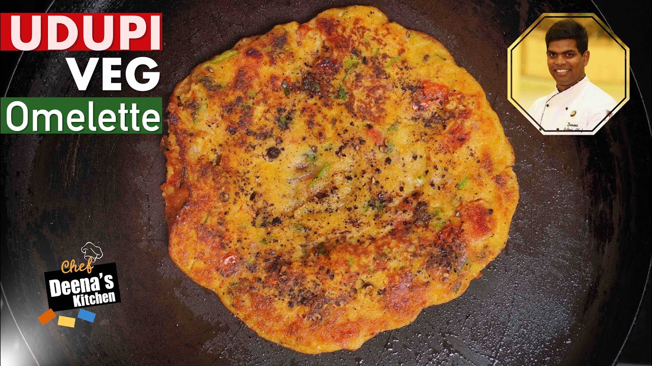 முட்டை இல்லாத ஆம்லெட் | Udupi Veg Omelette Recipe In Tamil | CDK 568 ...