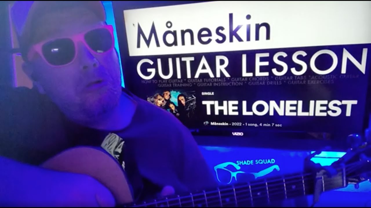 How To Play THE LONELIEST - MÅNESKIN Guitar Tutorial (Beginner Lesson ...