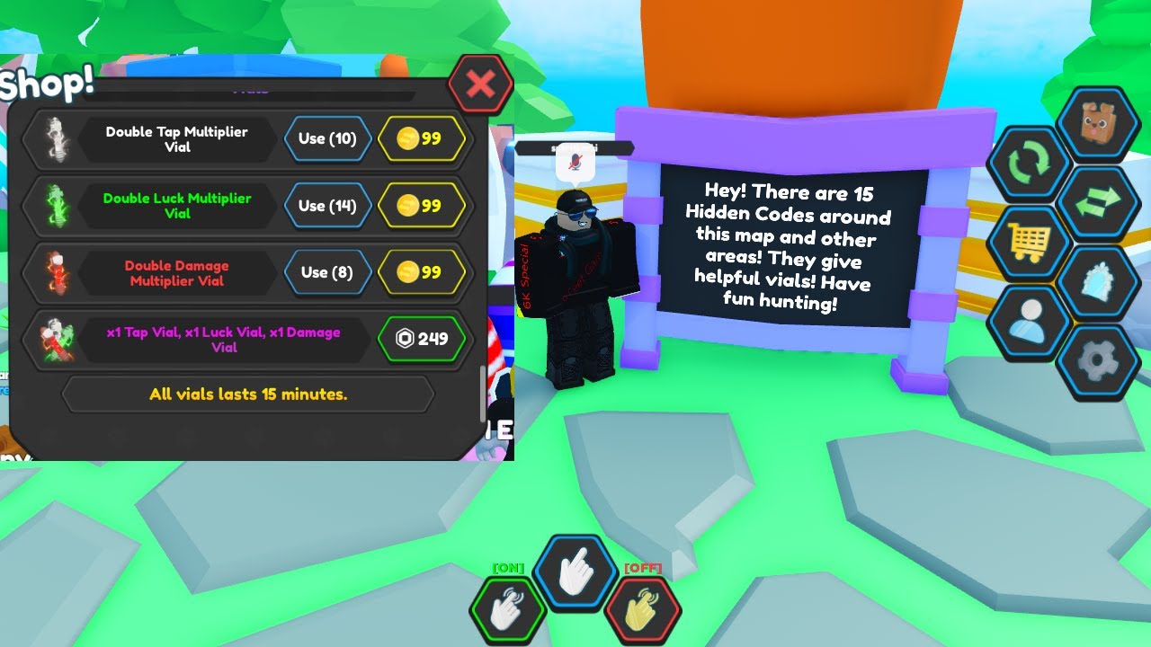 ALL HIDDEN CODE LOCATIONS... [x3👆] Tapping Legends X (Roblox) - YouTube