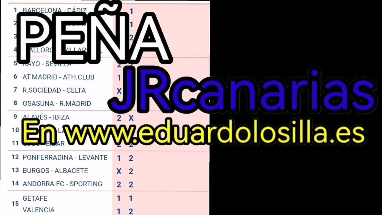 La Quiniela Jornada 40 JRC7.7 - YouTube