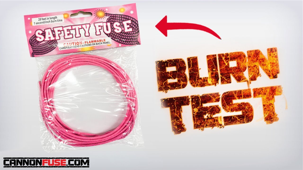 Pink Safety Fuse BURN TEST - YouTube
