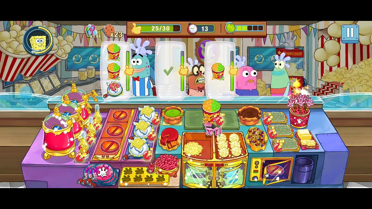 SpongeBob: Krusty Cook-Off - Pinky Popcorn Pit (Level 84/100) - YouTube