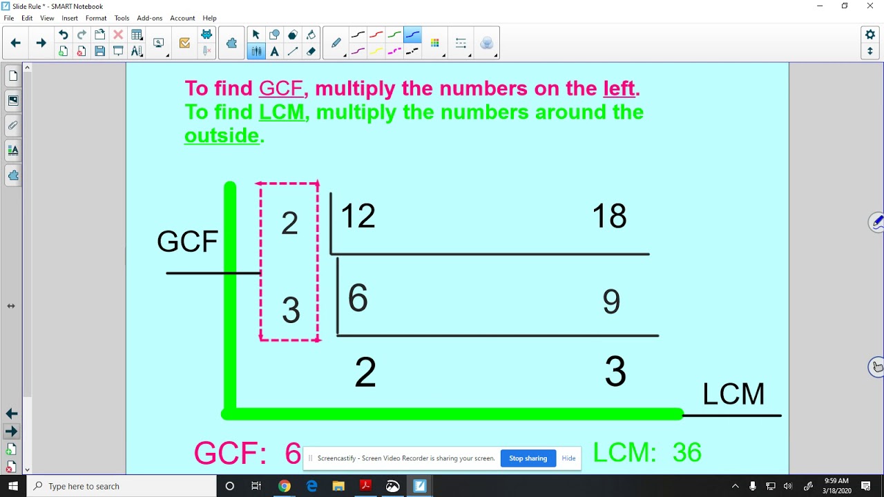 The Slide Rule (GCF and LCM) - YouTube