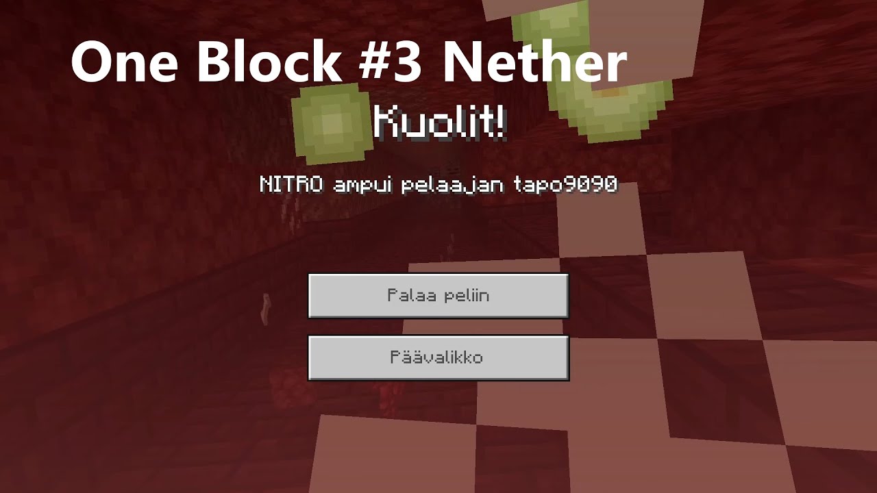Minecraft One Block #3 Nitro rollas Netherissä - YouTube