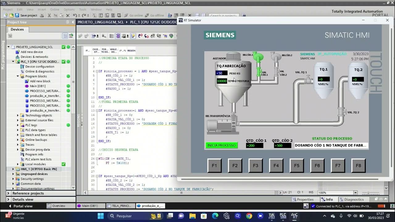 Programação CLP Siemens Linguagem SCL no Tia Portal. - YouTube