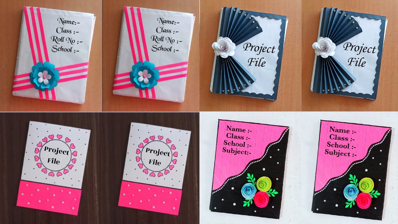 How To Decorate Project File Cover Page File Decoration Idea Easy
