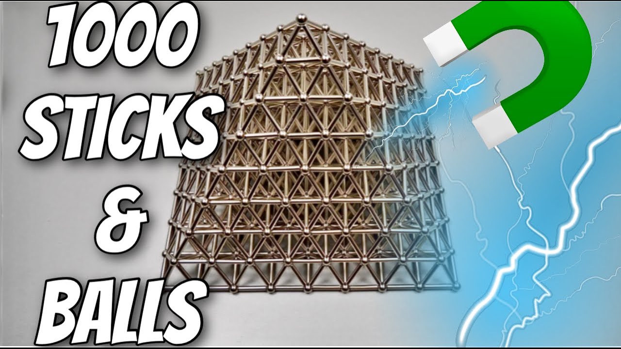 Making Pyramid with 1000 magnetic sticks and balls ( ASMR 2020 ) - YouTube