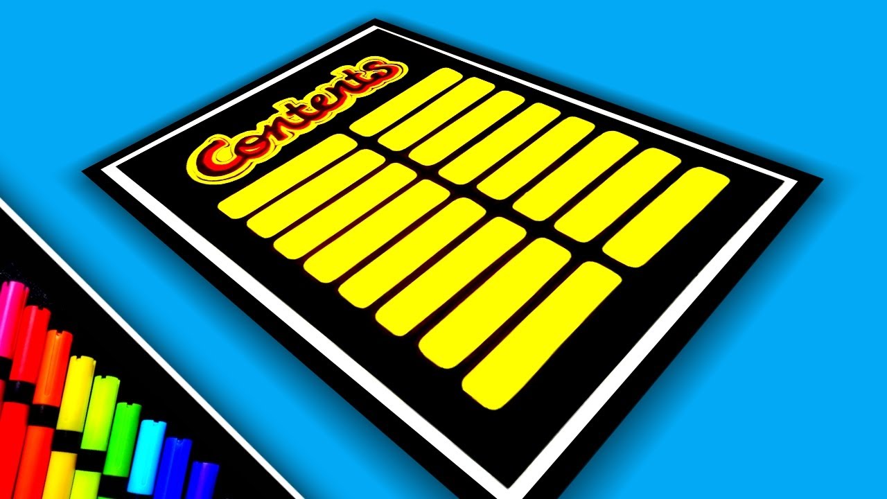How to Make Content Page For Project File | Decorative Content Page ...