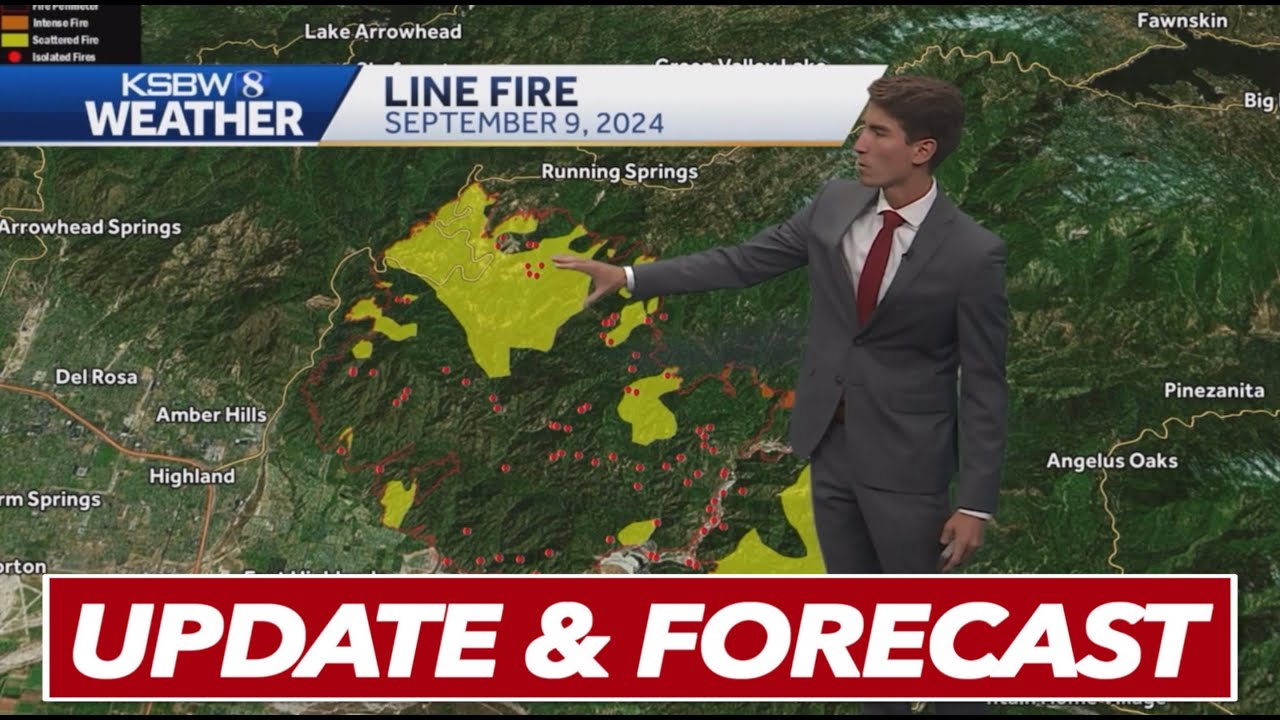 Line Fire Update & Forecast | September 9, 2024 - YouTube