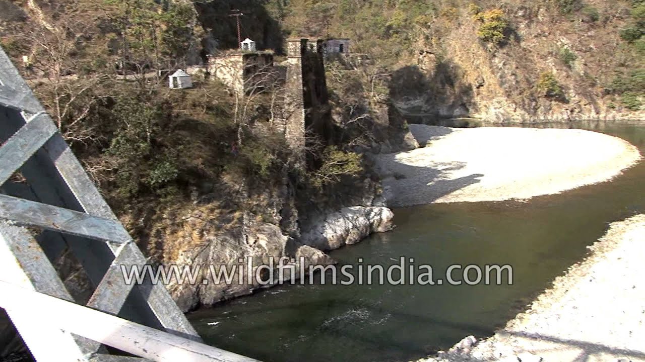 Land Cruiser crosses Marchula Bridge on the Ramganga, upstream of ...