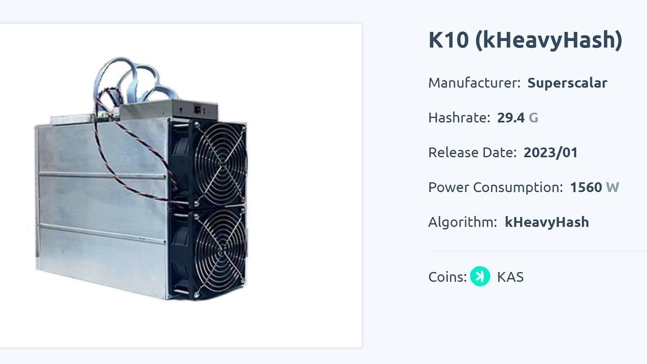 Well that didn't take long... The KASPA ASIC MINER SUPERSCALER K10 ...
