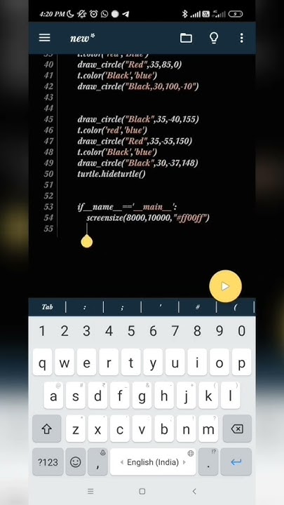 Creating Naruto Sharingan using Pydroid 3. #pydroid3 #pythonprogramming #naruto #sharingan # ...
