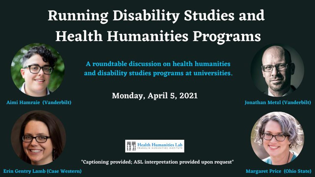 Running Disability Studies and Health Humanities Programs - YouTube