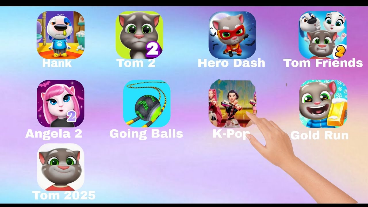 Talking Hank,My Tom 2,Tom Hero Dash,Talking Tom Friends,Angela 2,Tom ...