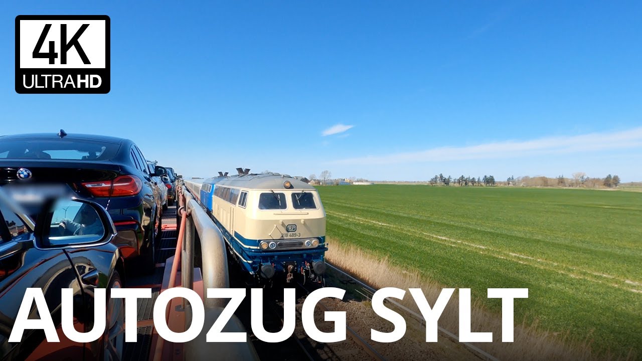 DB Autozug Niebüll - Westerland, Sylt, Mitfahrt, Germany Deutsche Bahn ...