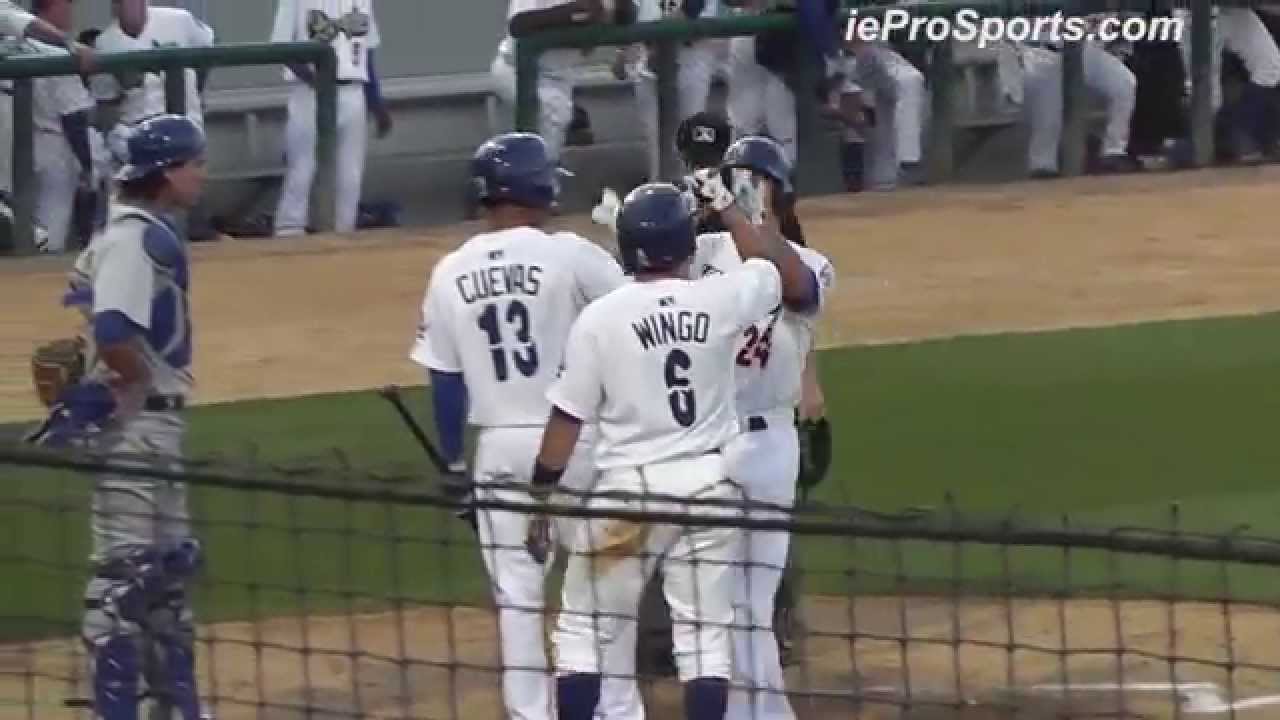 Scott Schebler highlights with the Rancho Cucamonga Quakes - YouTube