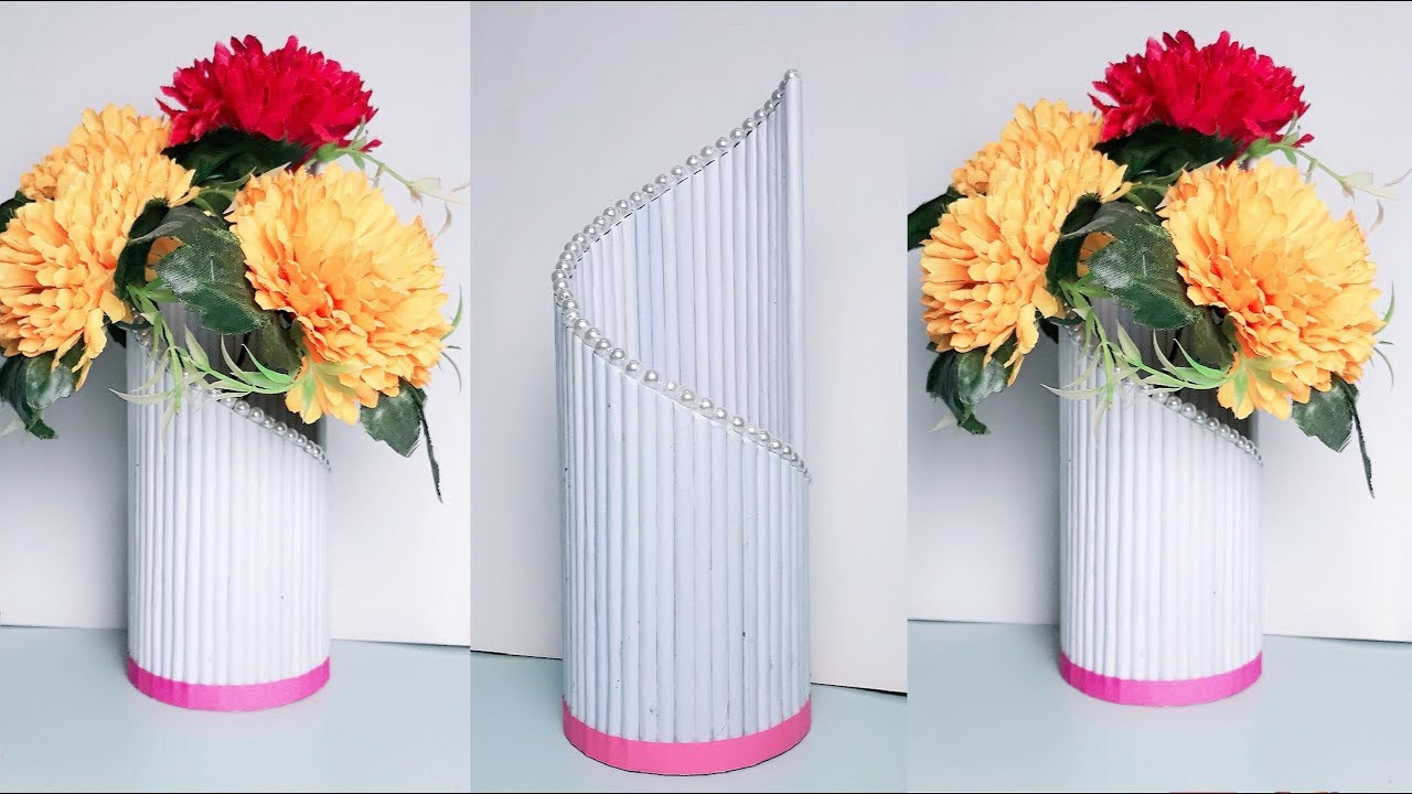 How To Make Flower VASE With Paper YouTube how-to-make-flower-vase-with-paper-youtube