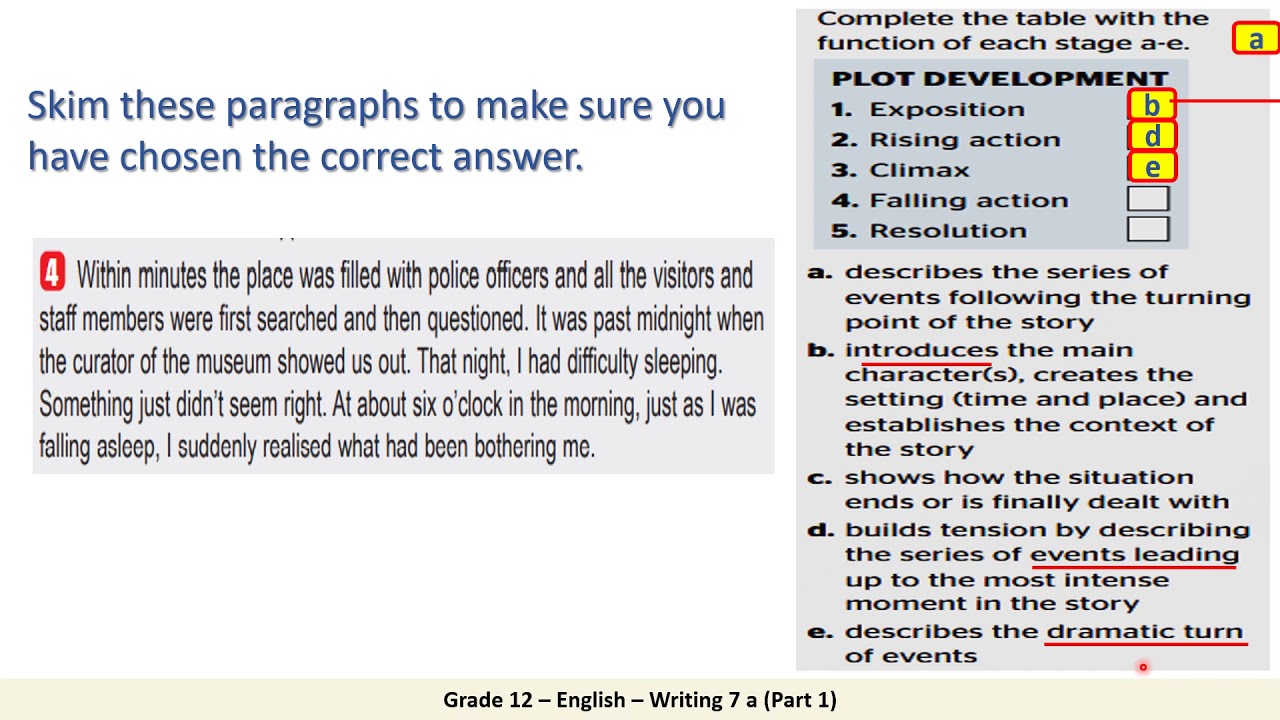 Grade 12 Humanities English Writing 7 a part 1 - YouTube