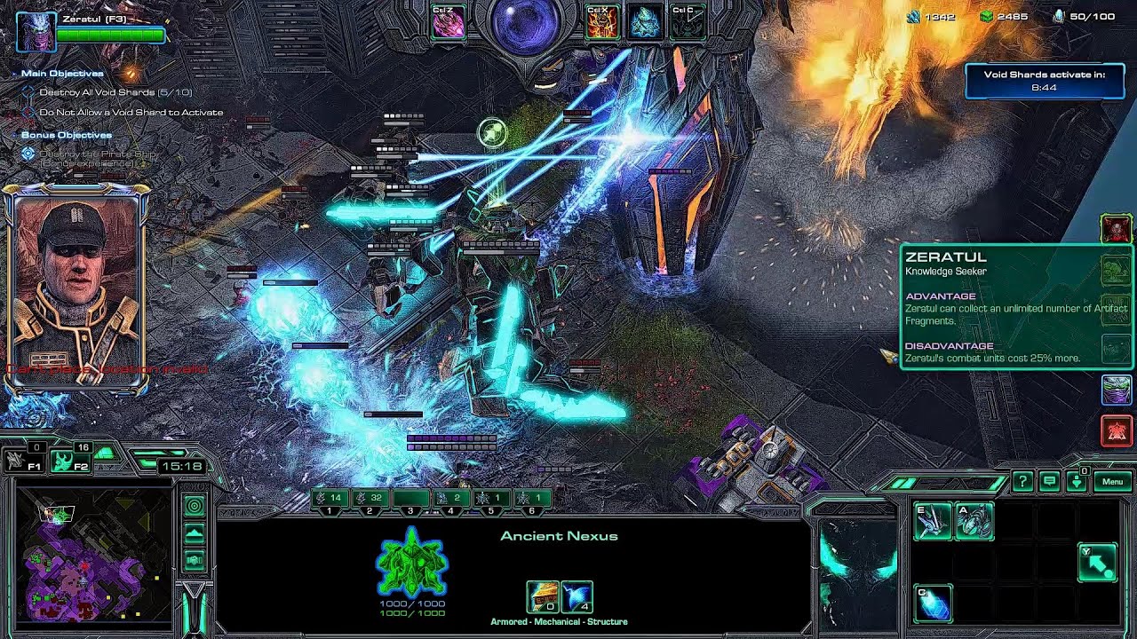 SC2 Co-Op Rifts to Korhal "Radiation Zone" Zeratul GamePlay [Prestige ...