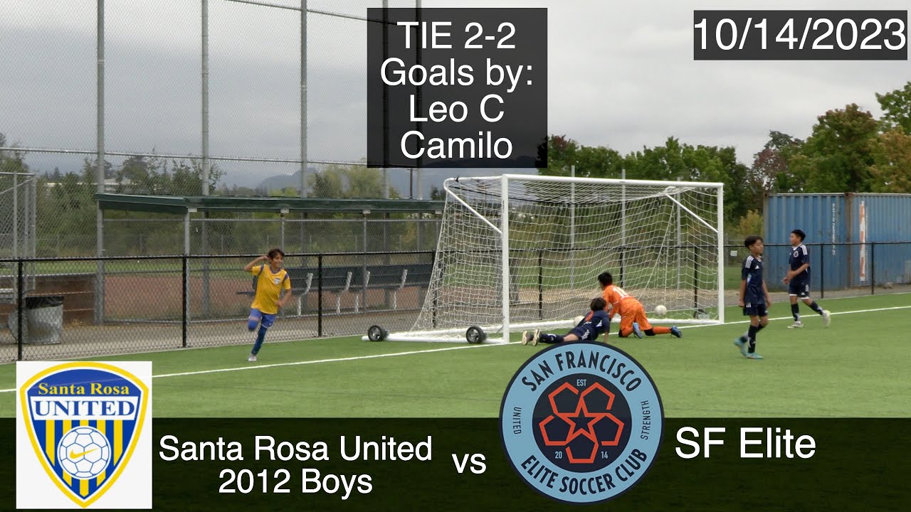 Santa Rosa United 2012 Boys vs SF Elite Highlights Tie 2-2 (10/14/2023 ...
