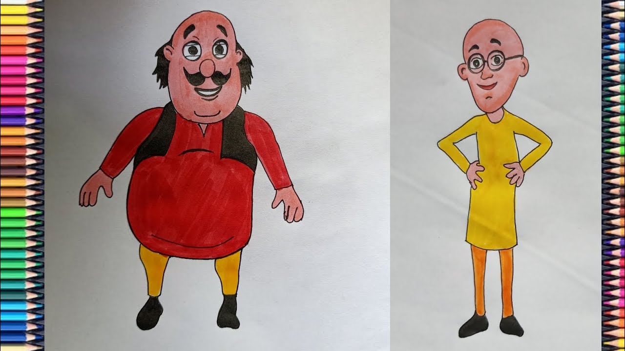 How To Draw Motu From Motu Patlu || How To Draw Motu|| How to draw Motu ...