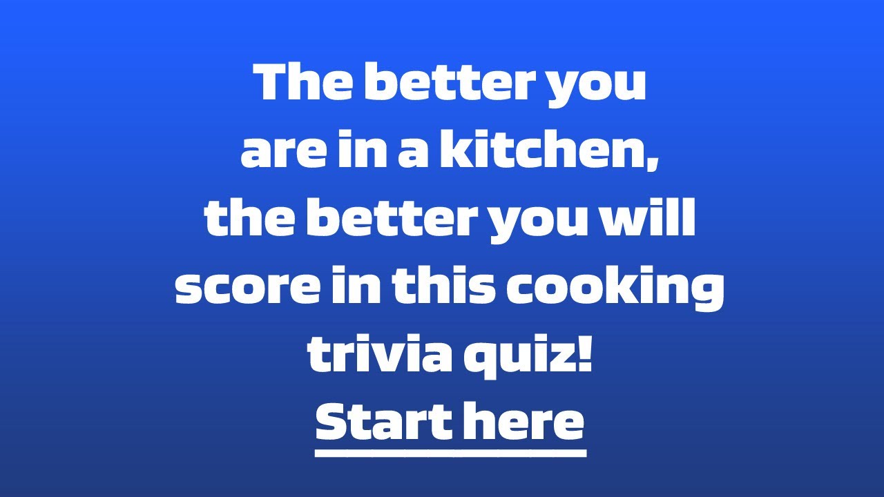 Food/Cooking Trivia Quiz - YouTube