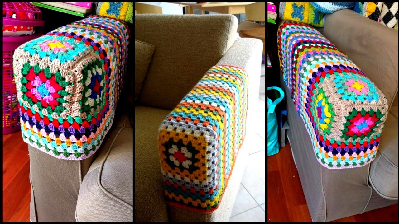 Home made crochet Arm rest covers designs with beautiful colors - YouTube