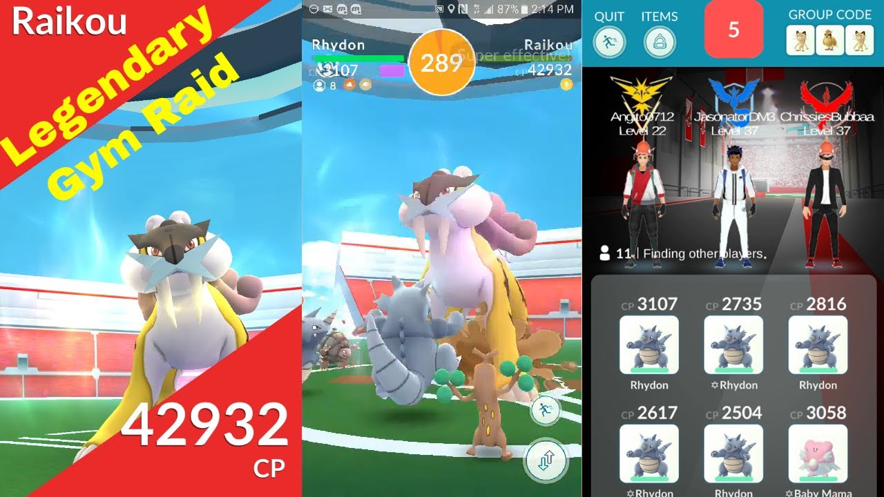 Pokemon Go Legendary Raid Lv.5 Raikou Vs. 10 Player! - YouTube