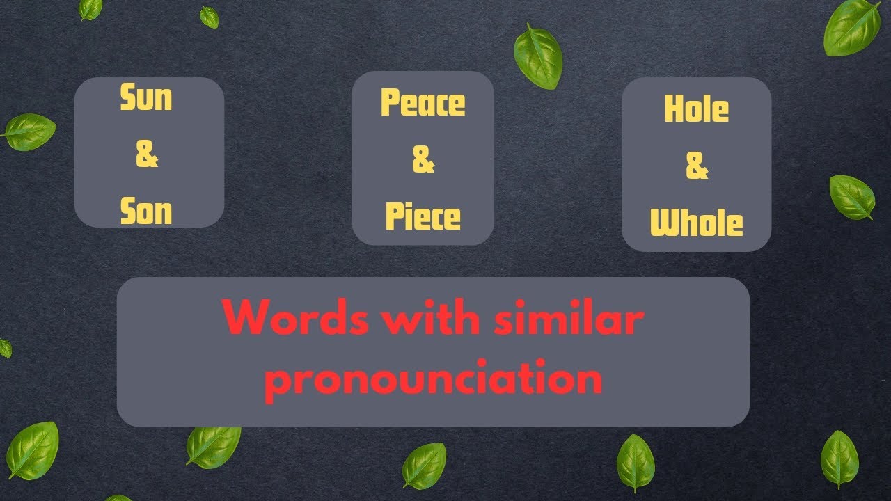 English learning। Session 5।Words with similar pronounciation part 2 ...