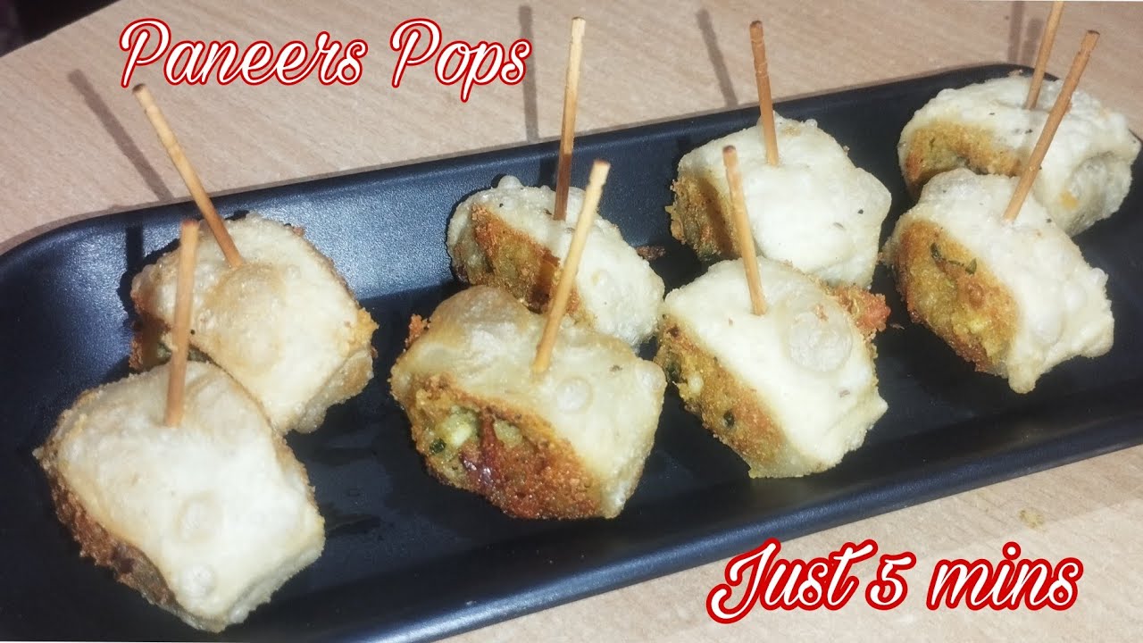 Paneer Pops Recipe! Party Starter in just 5 mins! Snacks Recipe!Quick ...