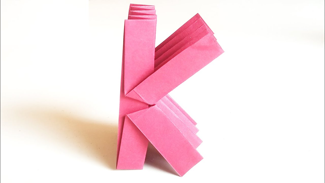 DIY Origami Letter K | K for Kite - YouTube