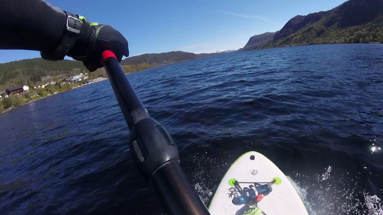 Sup flat freshwater Norway in May - YouTube