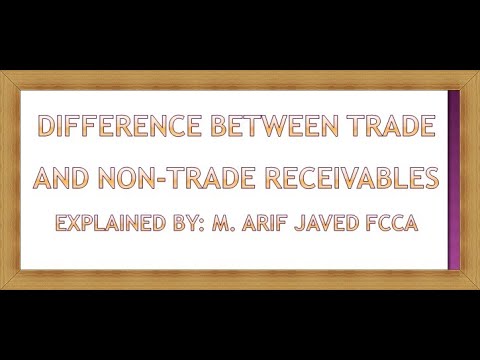 Difference between trade and non-trade receivables - YouTube