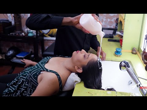 Hot Water Shampoo Hair Wash ASMR | Indian Massage