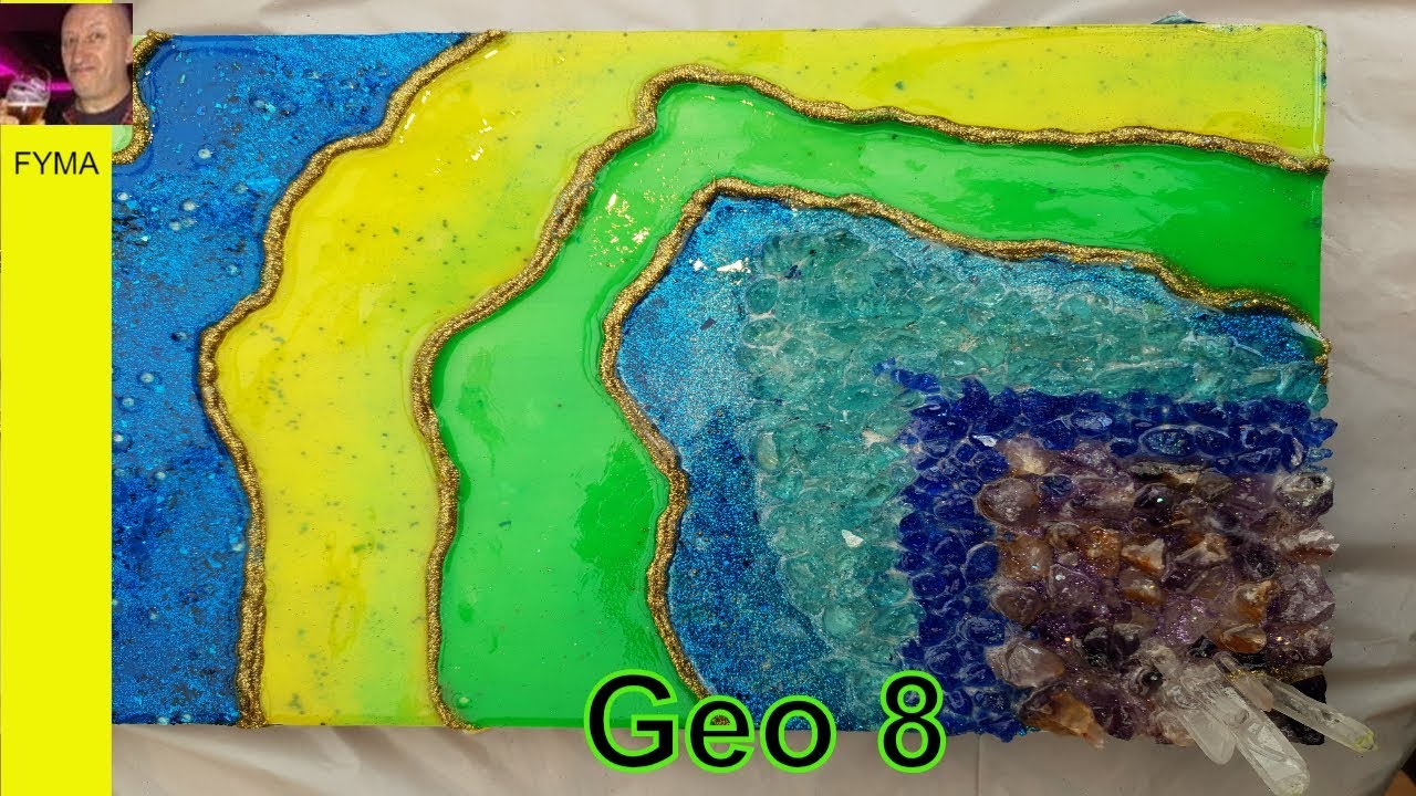 How To Make A Resin Geode 'Geo 8' with crystals by Stuart Wimbles - YouTube