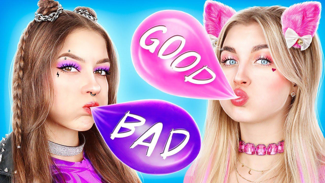 Extreme Makeover From Good Girl to Bad Girl || E-Girl VS Soft Girl ...