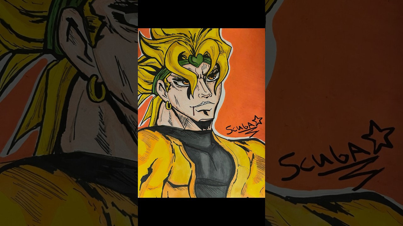 Drawing Dio brando in my style ⭐️ #art #artshorts #draw #shorts # ...