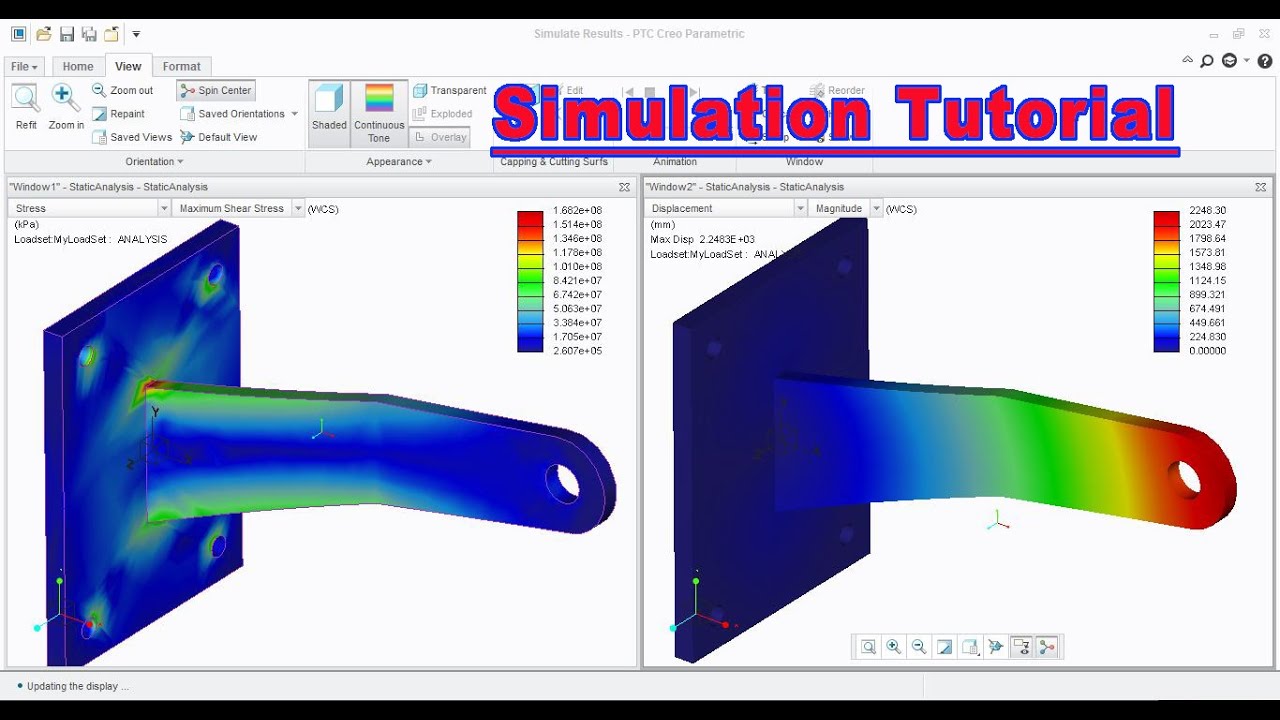 Machine Arm Simulation In Creo Finite Element Analysis Creo Simulation Tutorial Creo